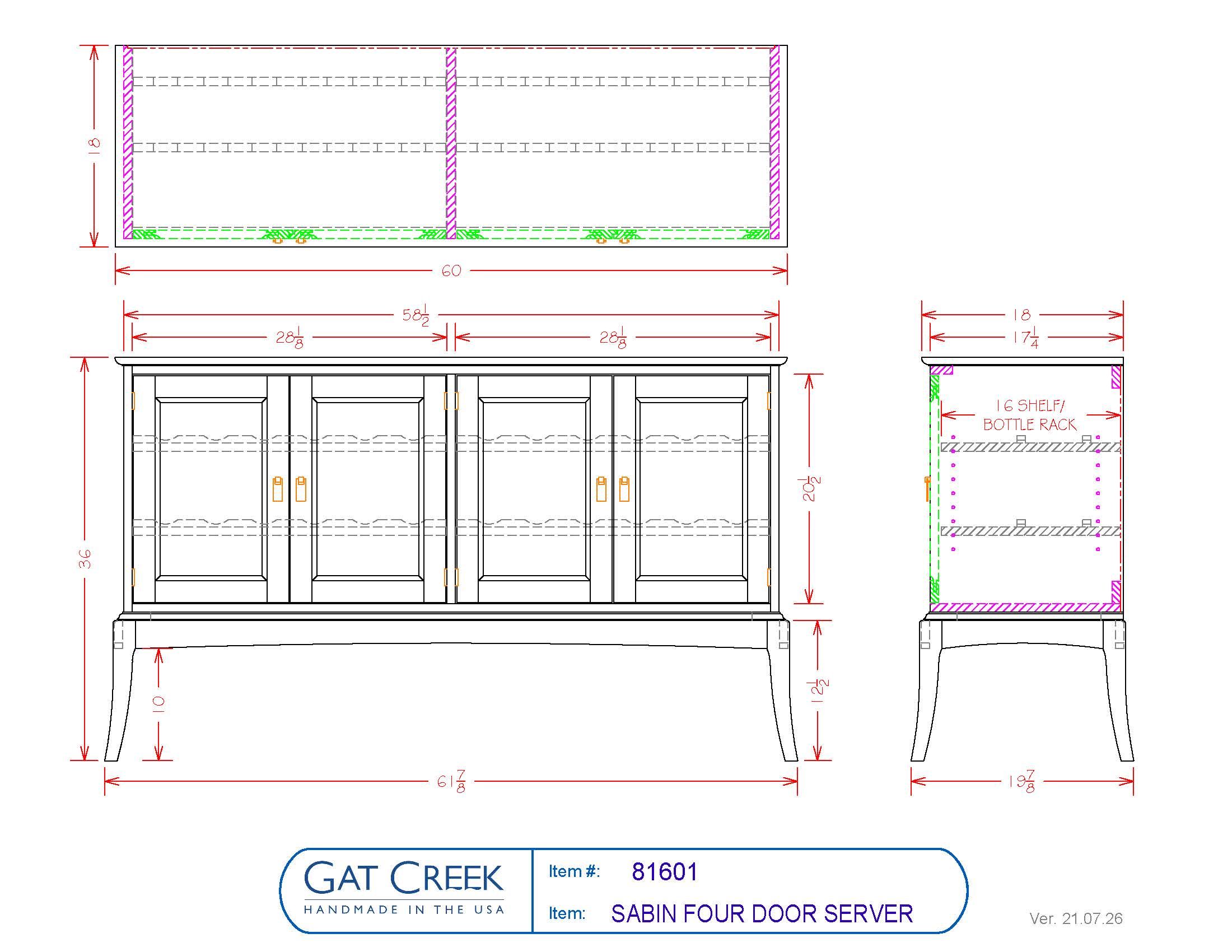 Sabin Four Door Server