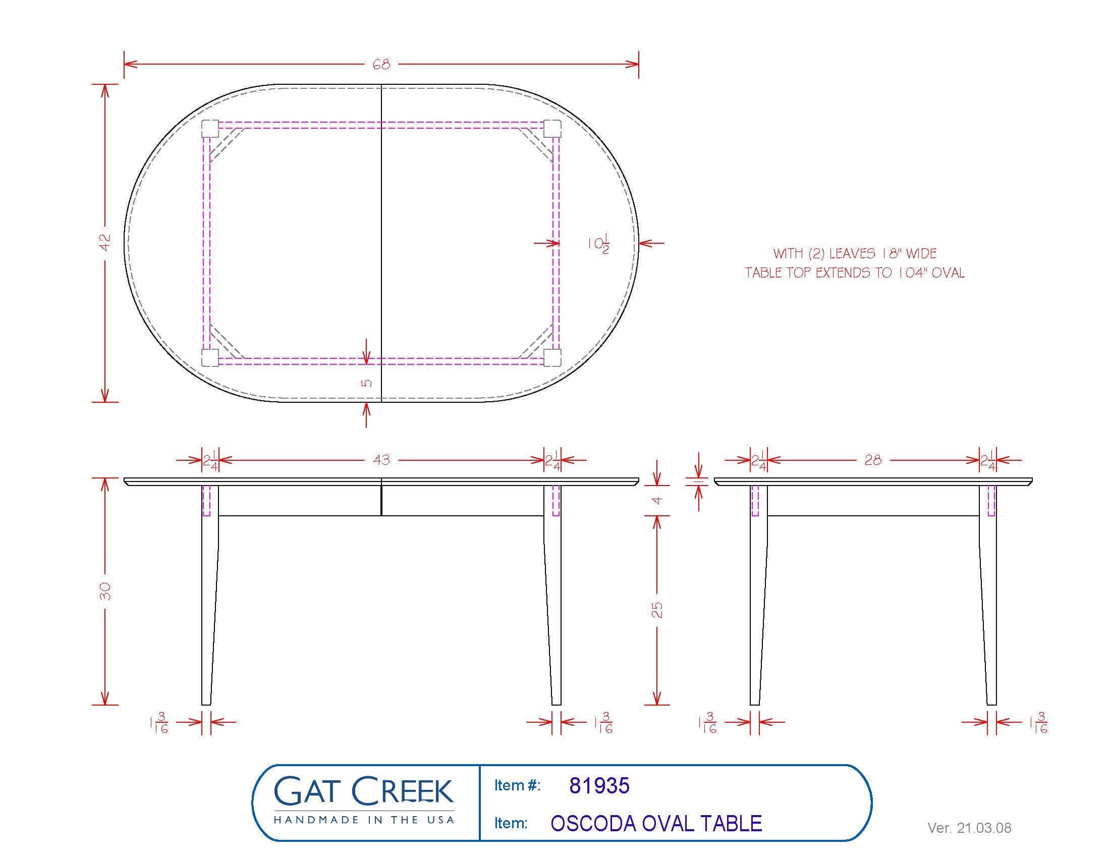 how to draw an oval table top