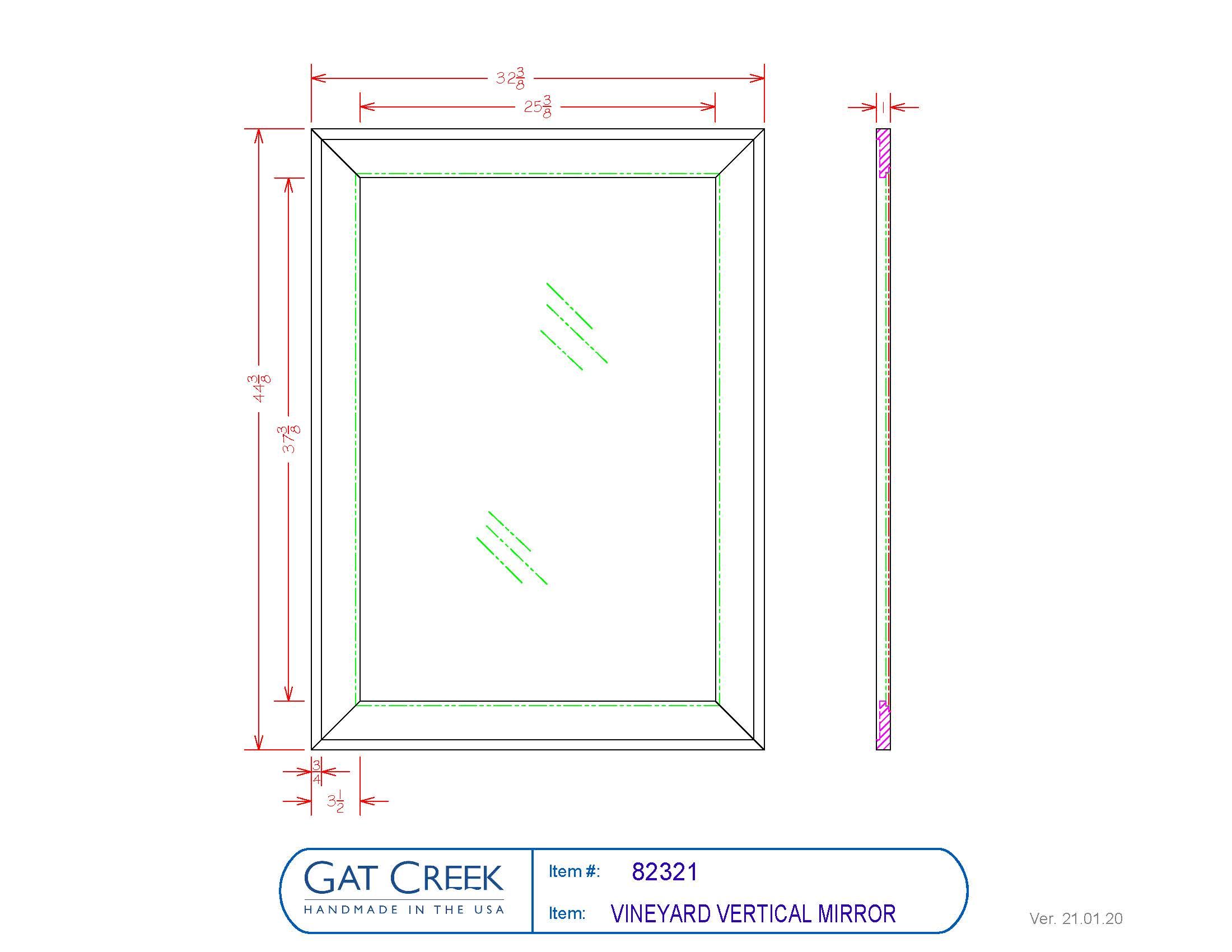 Vineyard Vertical Mirror