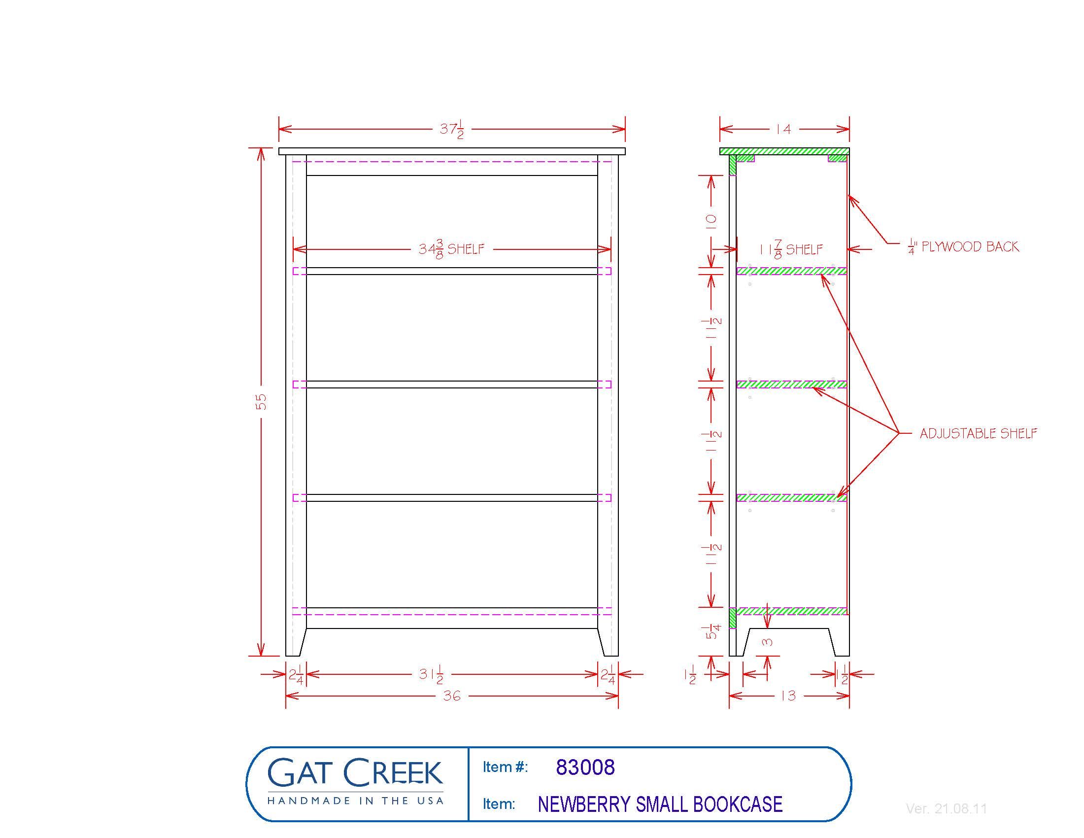 Newberry Small Bookcase