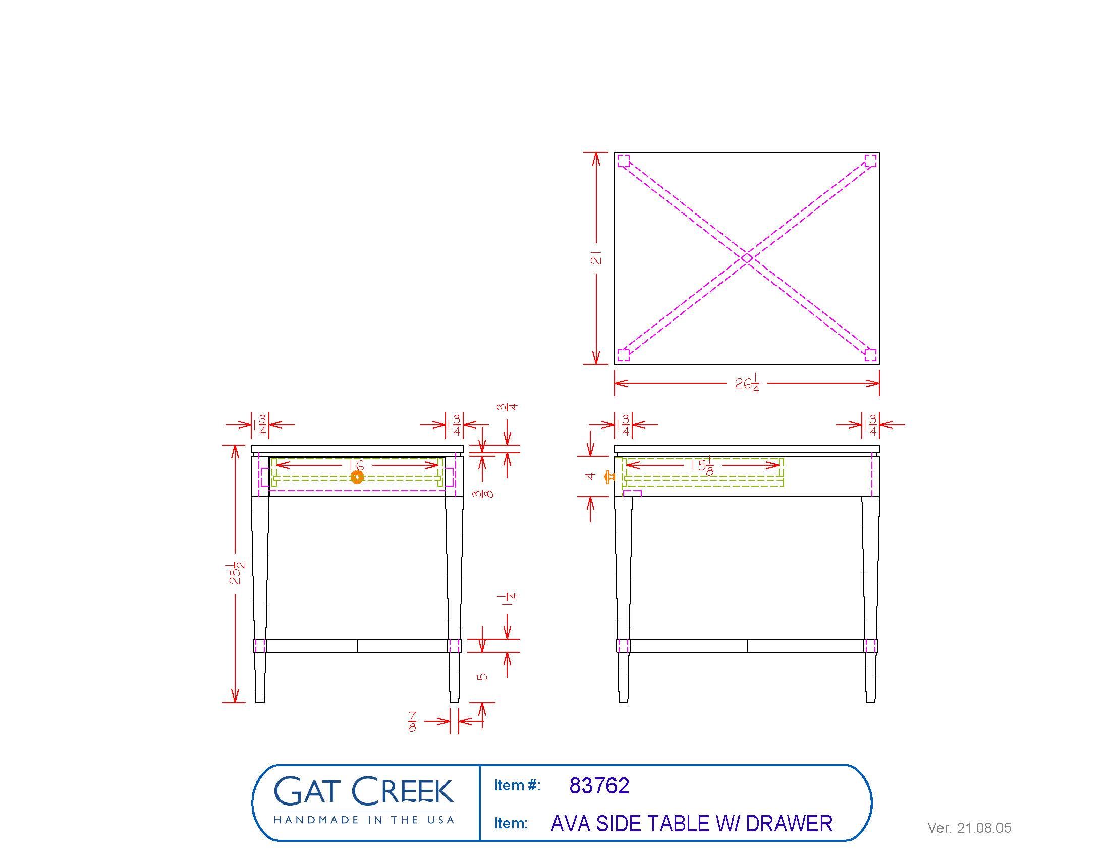 Ava Side Table w/ Drawer
