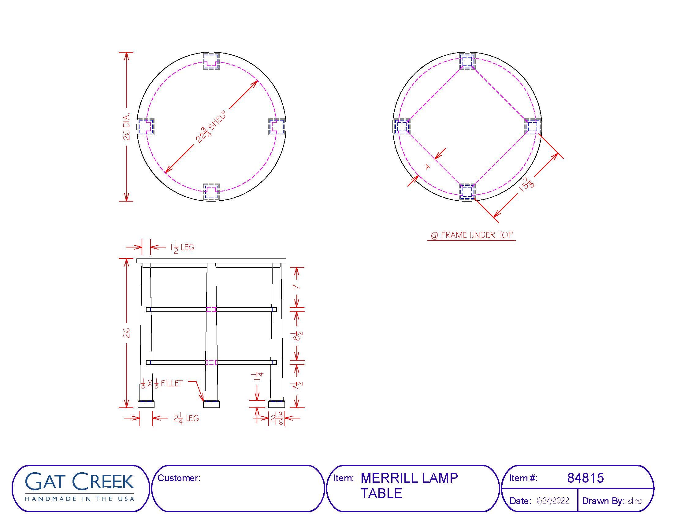 Merrill Round Lamp Table